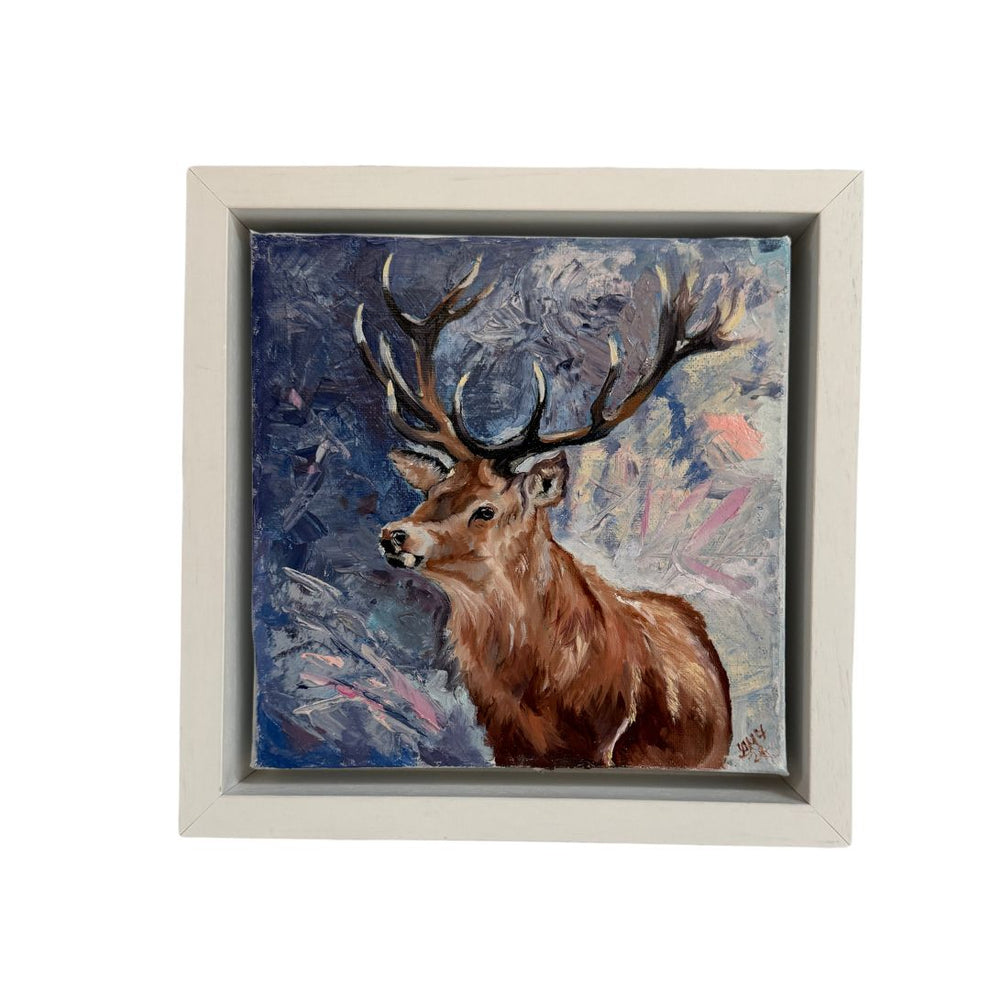 Majestic Resolve - The Stag Reimagined - Stag Oil Painting – lorrainefield